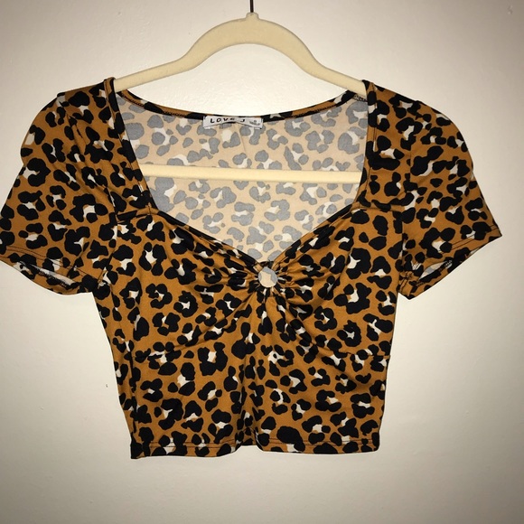 Tops | Cheetah Print Crop Top | Poshmark